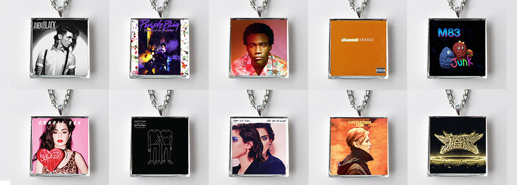 Hand Crafted Mini Album Cover Art and Coney Island Jewelry by Hollee